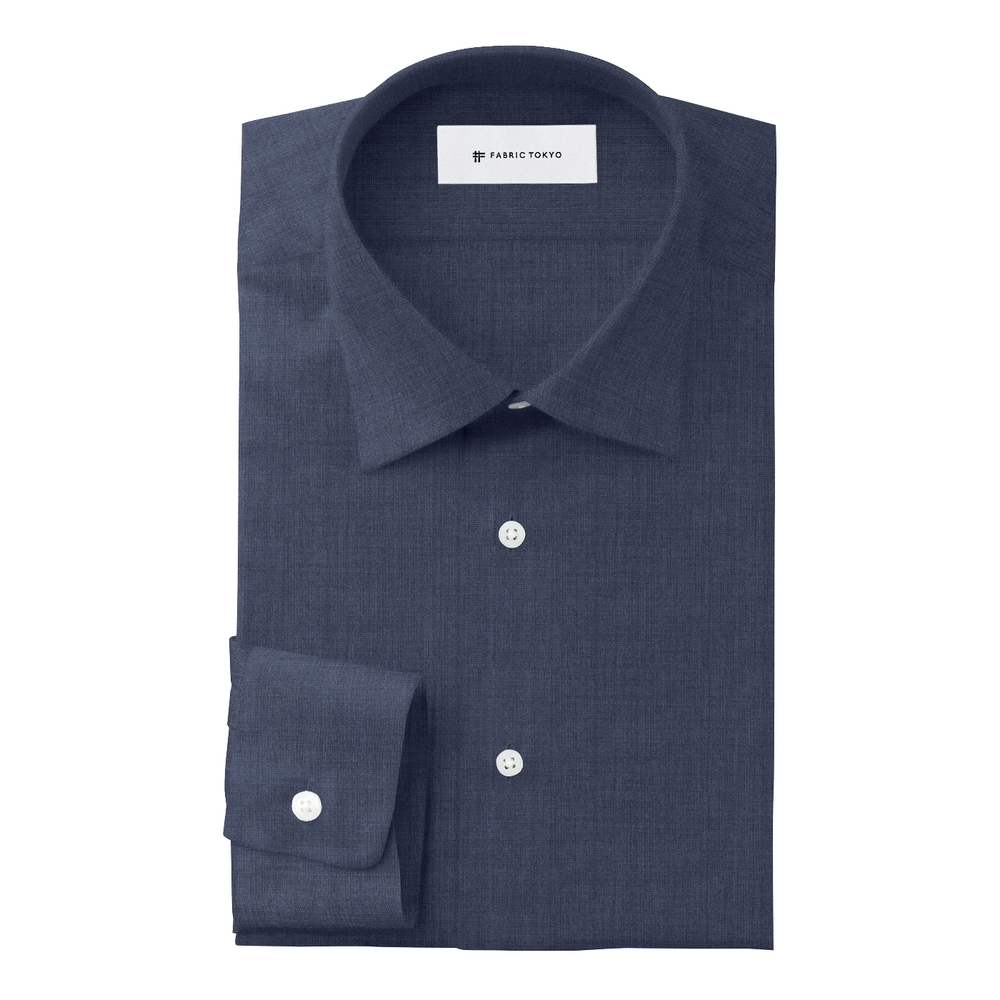 REDA ACTIVE WASHABLE PREMIUM WOOL ネイビー無地シャツ | オーダースーツのFABRIC TOKYO