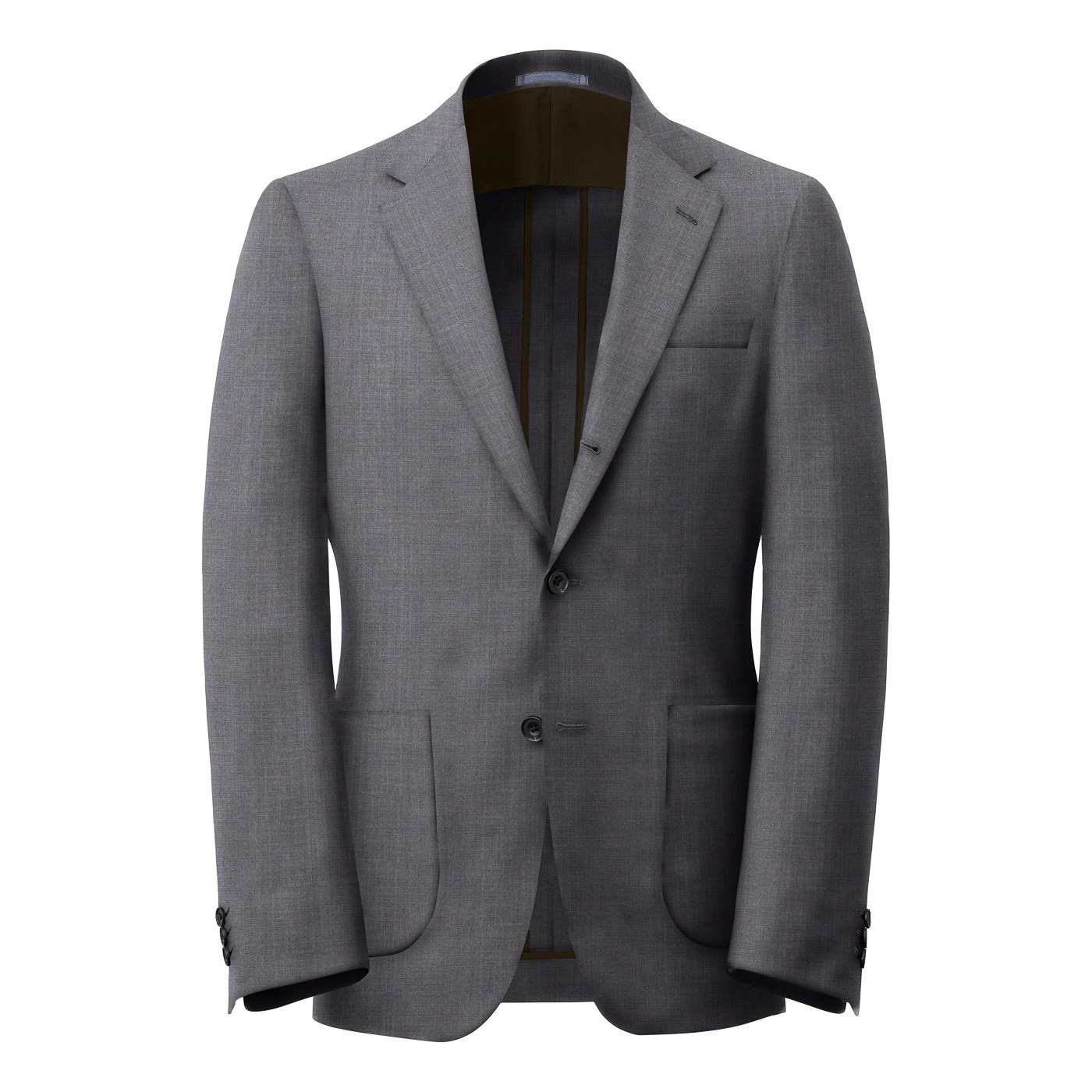 WASHABLE WOOL STRETCH ライトグレーツイルビジネスカジュアルジャケット | オーダースーツのFABRIC TOKYO