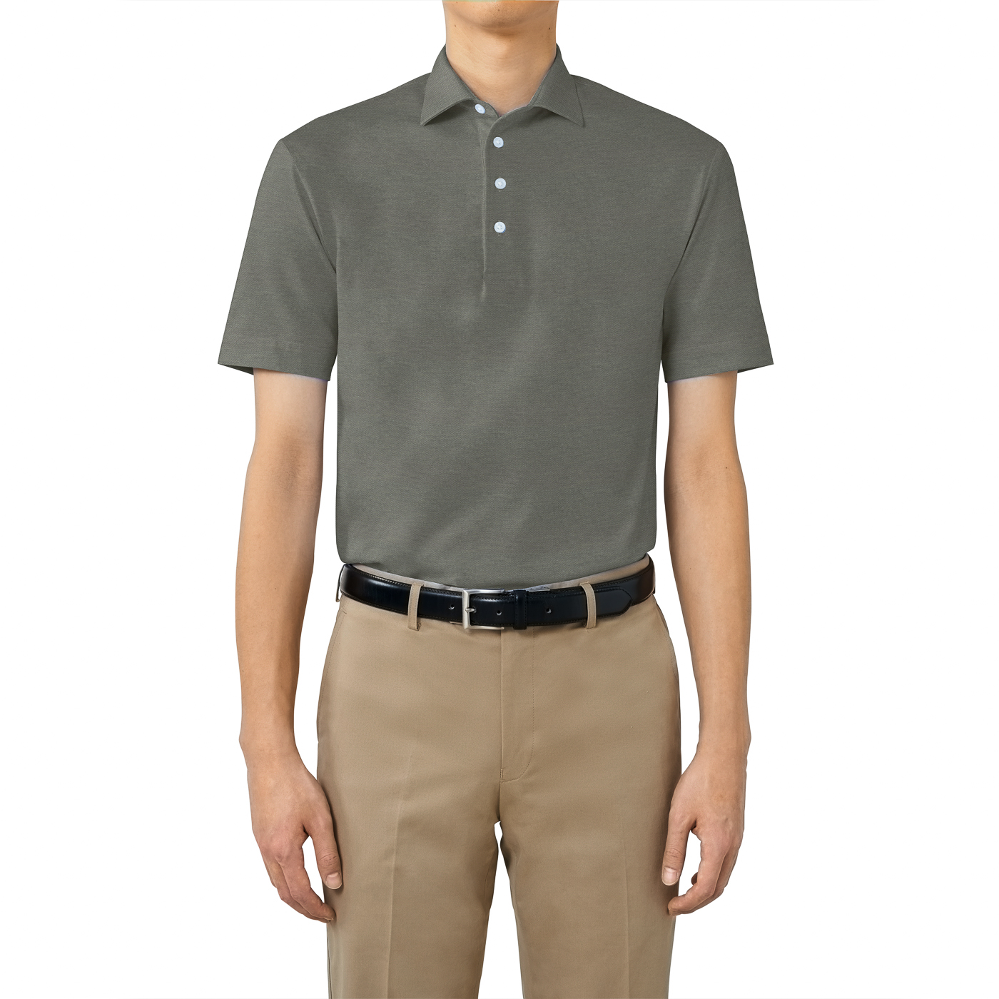 AIRY POLO カーキ無地ポロシャツ(半袖) | FABRIC TOKYO AIRY POLO カーキ無地ポロシャツ(半袖) | FABRIC TOKYO