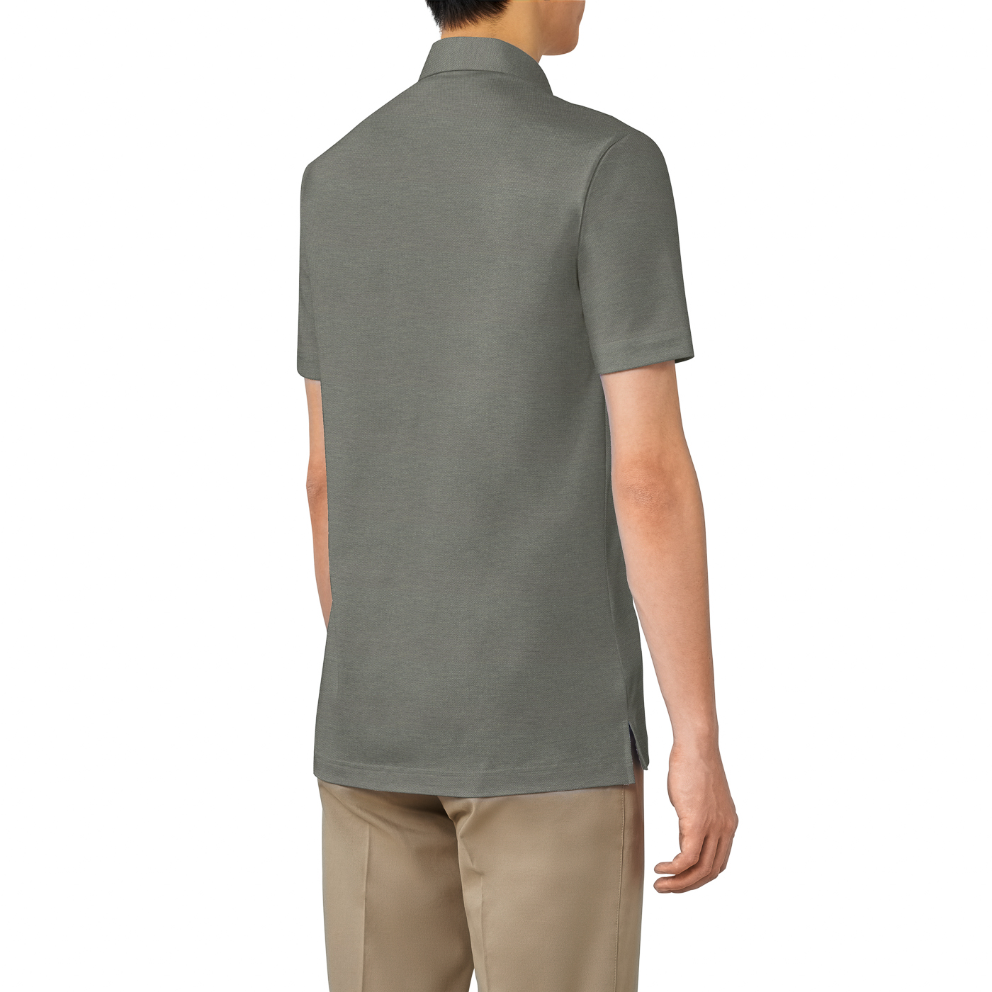 AIRY POLO カーキ無地ポロシャツ(半袖) | FABRIC TOKYO AIRY POLO カーキ無地ポロシャツ(半袖) | FABRIC TOKYO