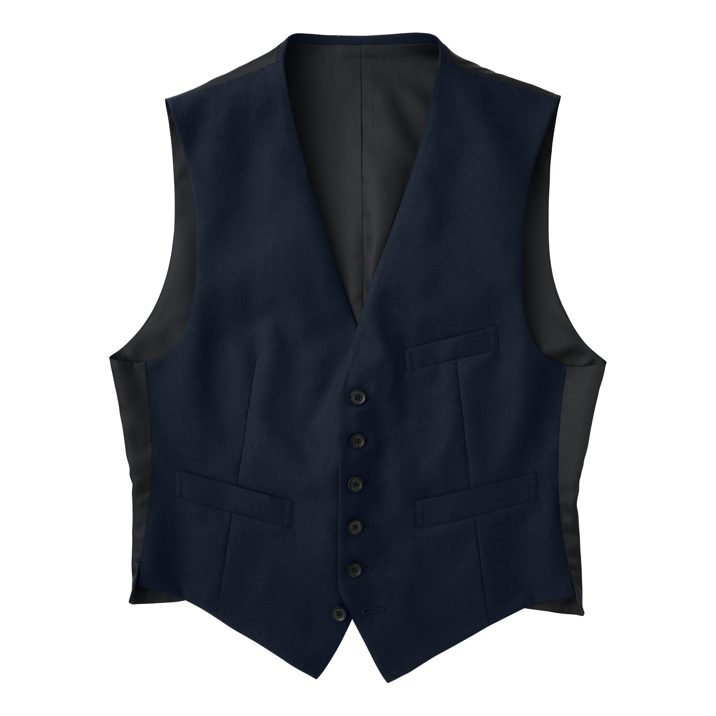 FLX WOOL AIR ダークネイビーピンヘッドベスト | オーダースーツのFABRIC TOKYO